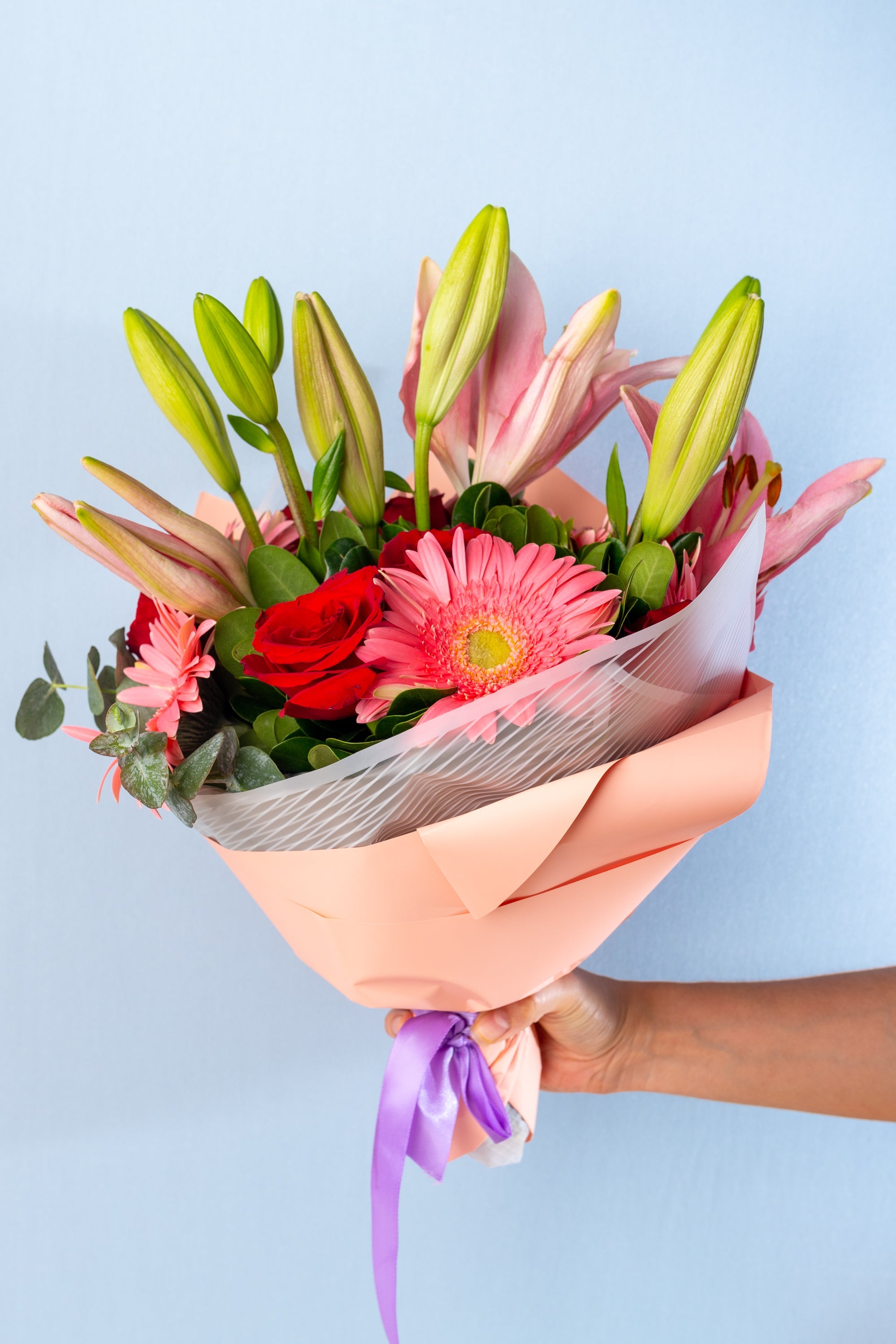 Lilium/Gerbera Bouquet - APO Flowers – Azap Flores MX